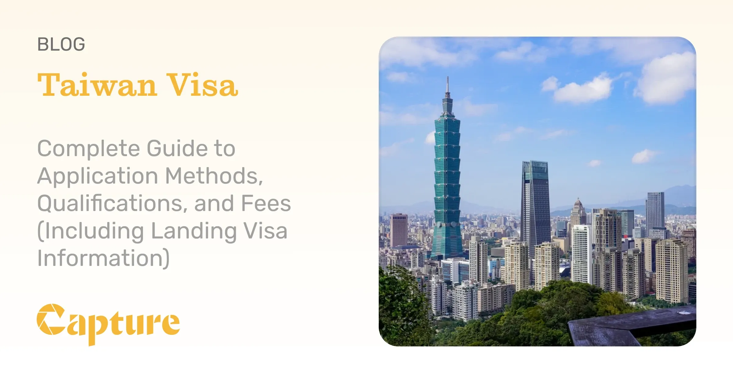 [Taiwan Visa] Complete Guide to Application Methods, Qualifications ...